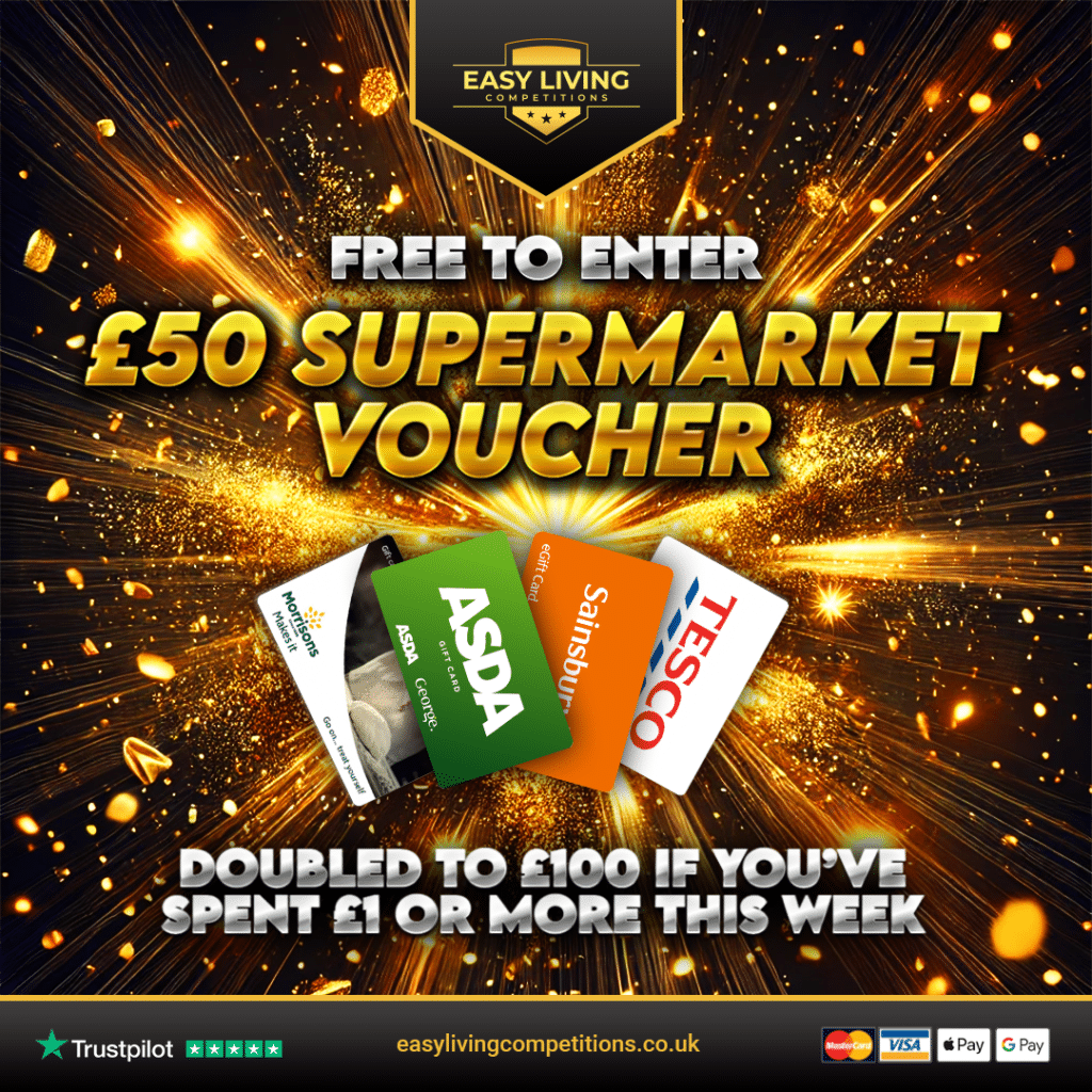 Free to Enter – Pick Any £50 Supermarket Voucher – Easy Living Competitions